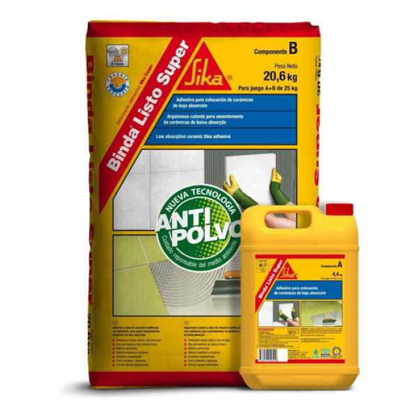 Adhesivo Cementicio Máxima Adherencia Sika Binda Listo Super ...